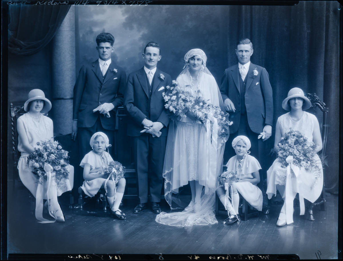 Film Negative: Boyes wedding group - Canterbury Museum