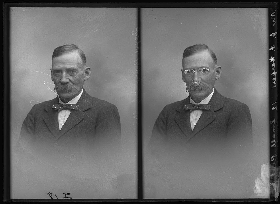 Glass Plate Negative: Mr J F Harper - Canterbury Museum