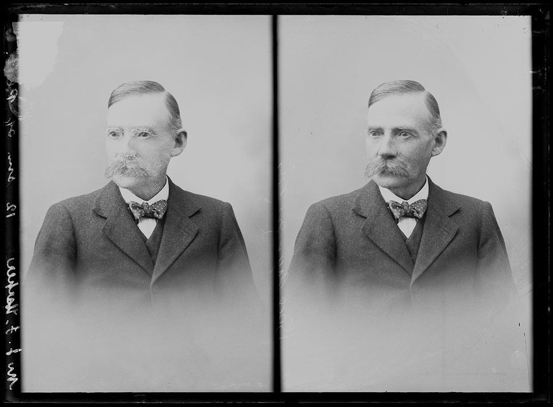 Glass Plate Negative: Mr J F Harper - Canterbury Museum