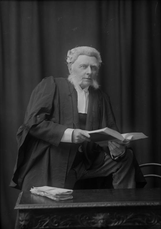 Glass Plate Negative: Mr W H Wynn-Williams in judicial regalia ...