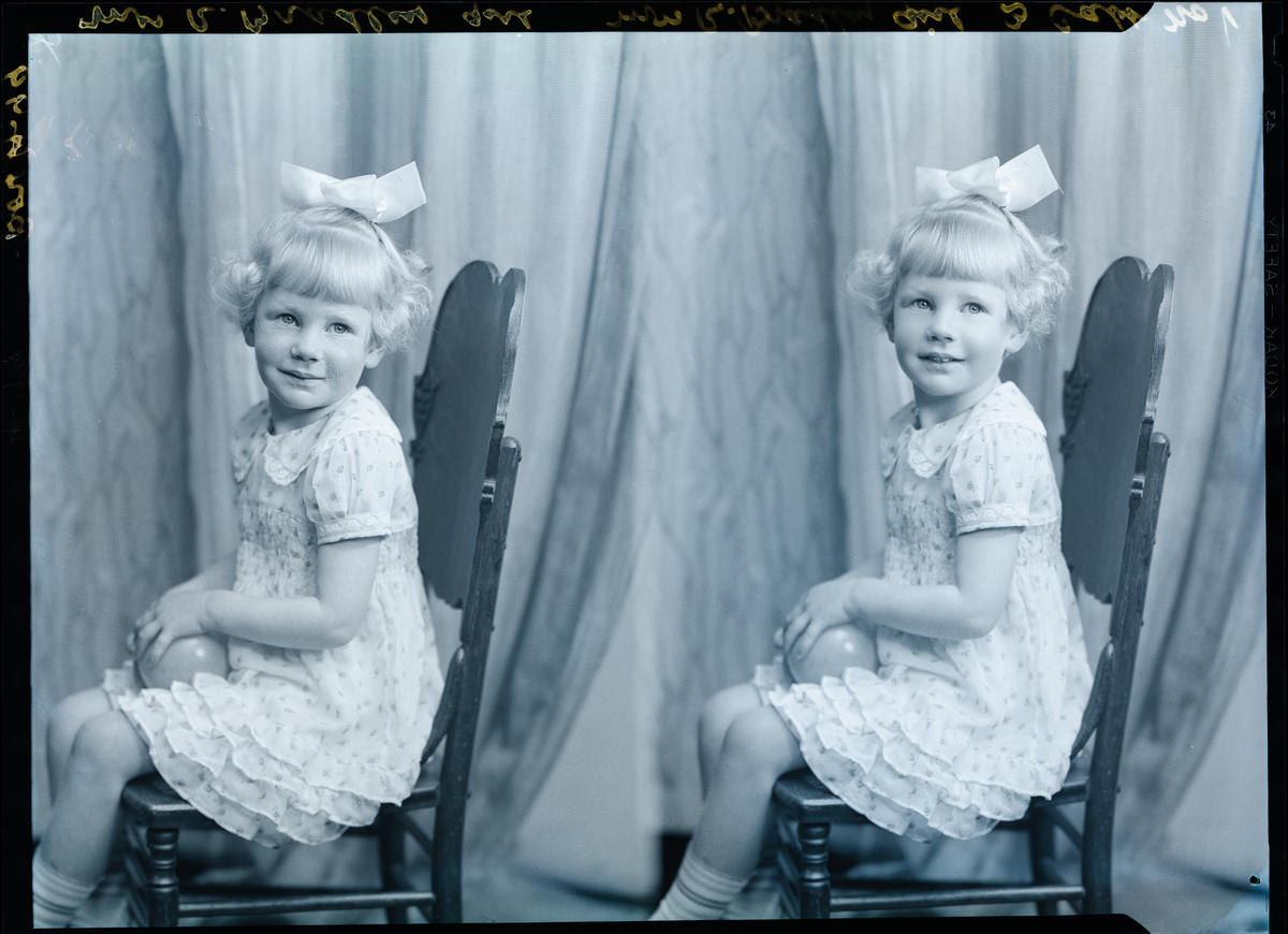 Film Negative: Mrs Bradley's daughter (twin negative) - Canterbury Museum