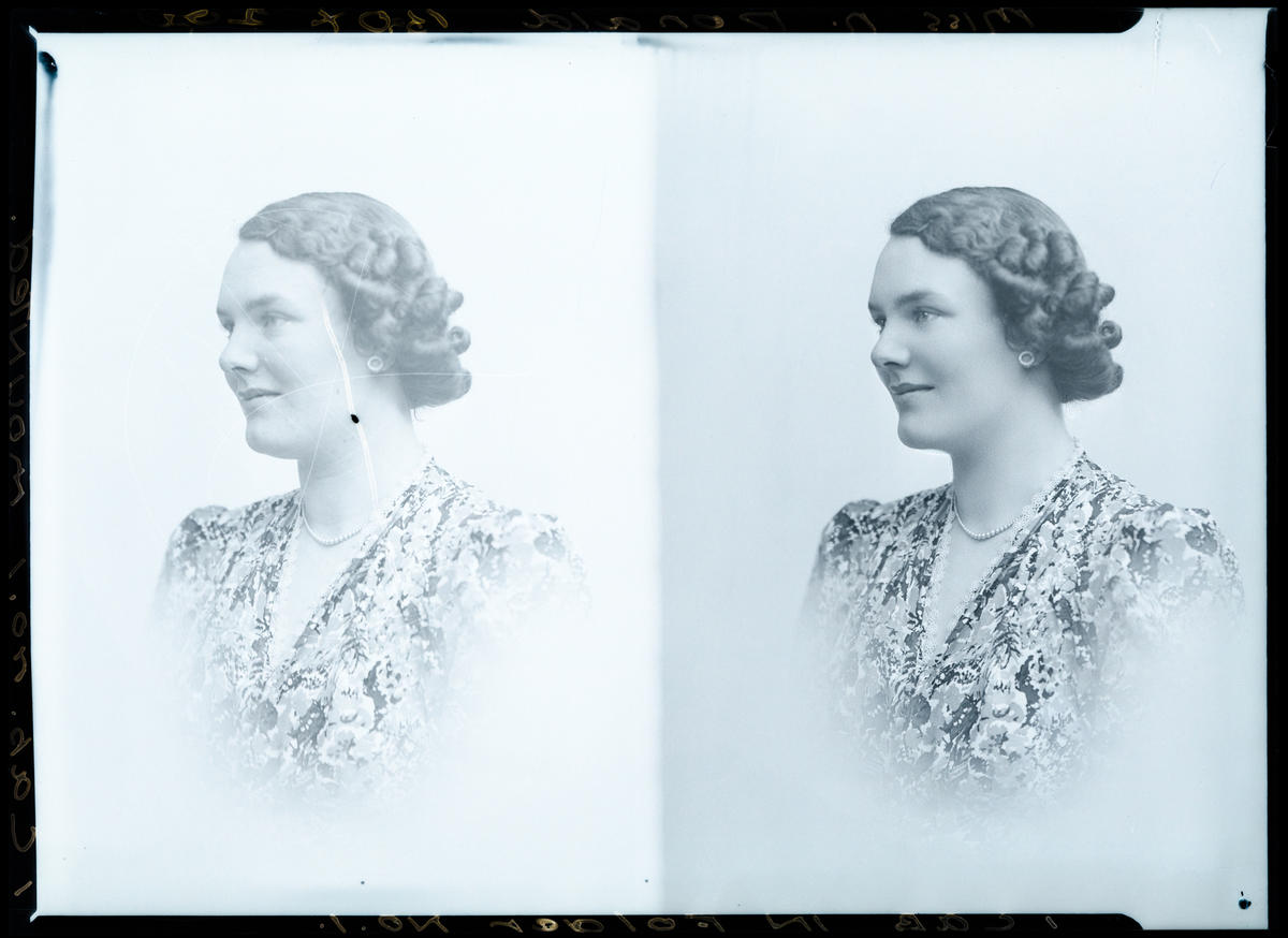 Film Negative: Miss N Donald (twin negative) - Canterbury Museum