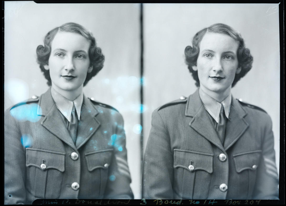 Film Negative: Miss P Donaldson (twin negative) - Canterbury Museum