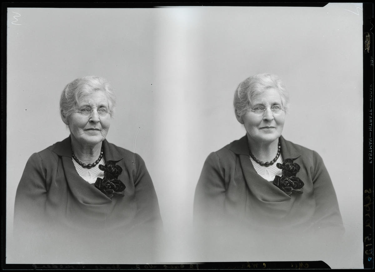 Film Negative: Mrs McWhannell (twin negative) - Canterbury Museum