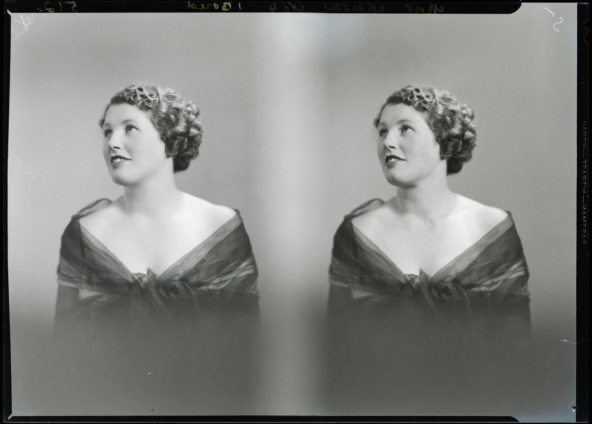 Film Negative: Mrs Merser (twin negative) - Canterbury Museum