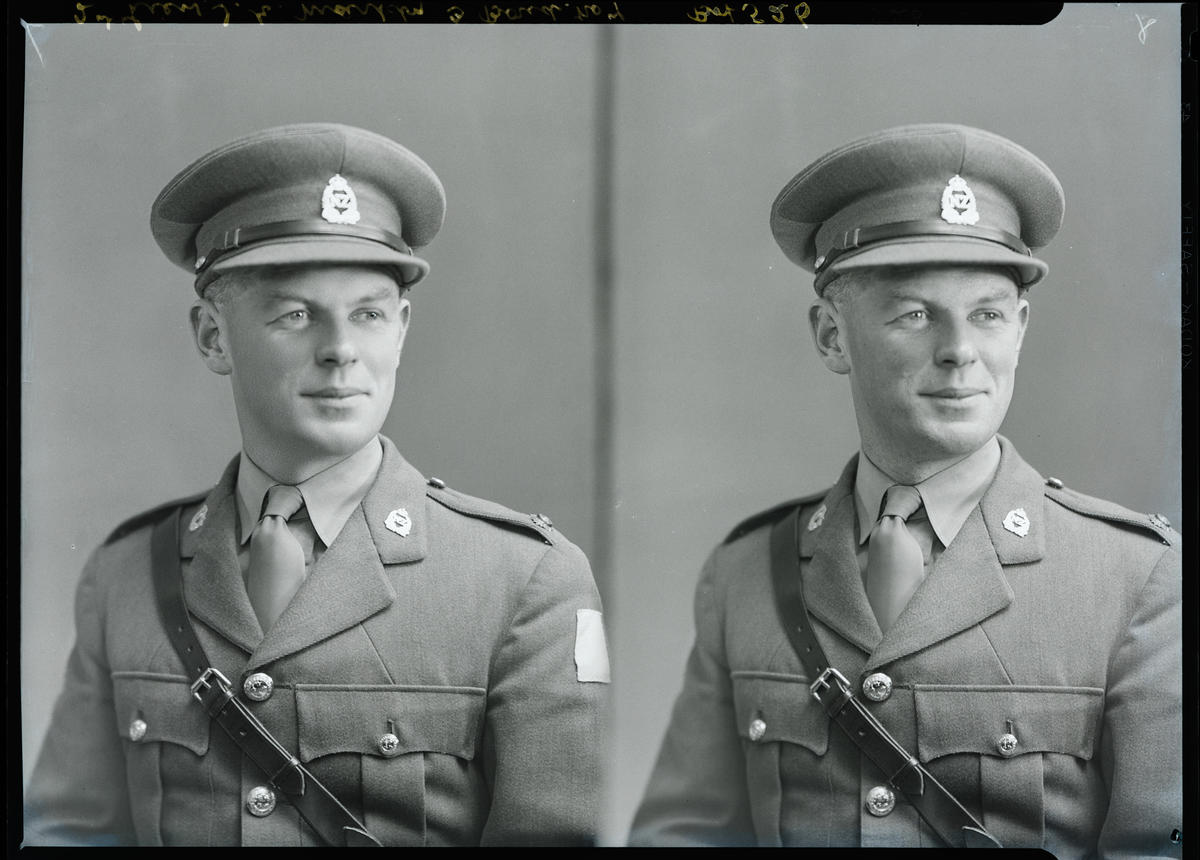 Film Negative: Second Lieutenant I E Markby (twin negative ...