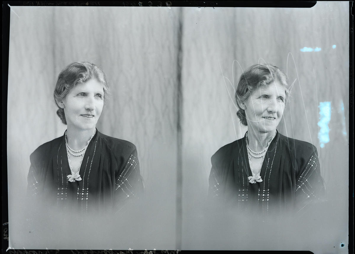 Film Negative: Mrs John MacDougall (twin negative) - Canterbury Museum