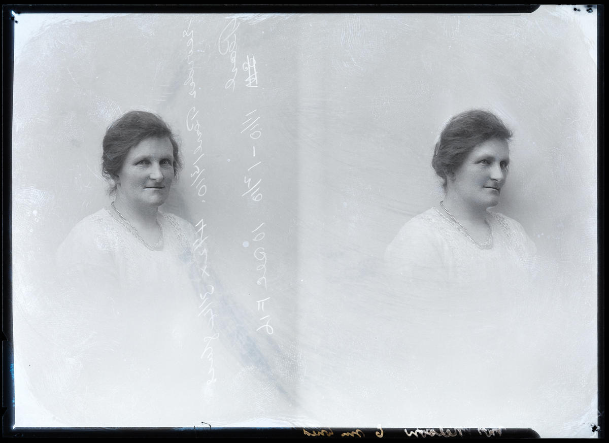 Film Negative: Mrs Nelson (twin negative) - Canterbury Museum
