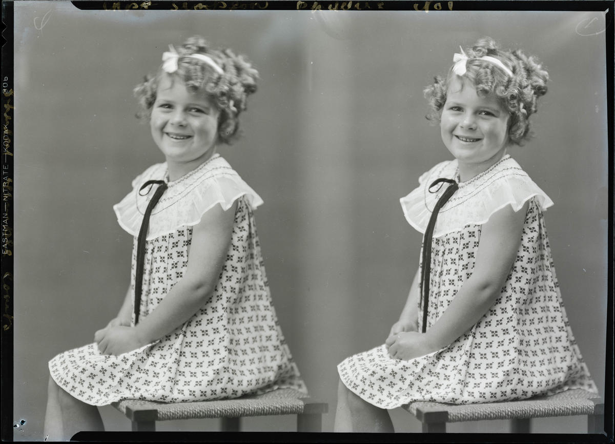 Film Negative: Miss Ngaire Simpson (twin negative) - Canterbury Museum