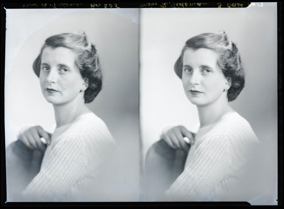 Film Negative: Miss R Tideman (twin negative) - Canterbury Museum
