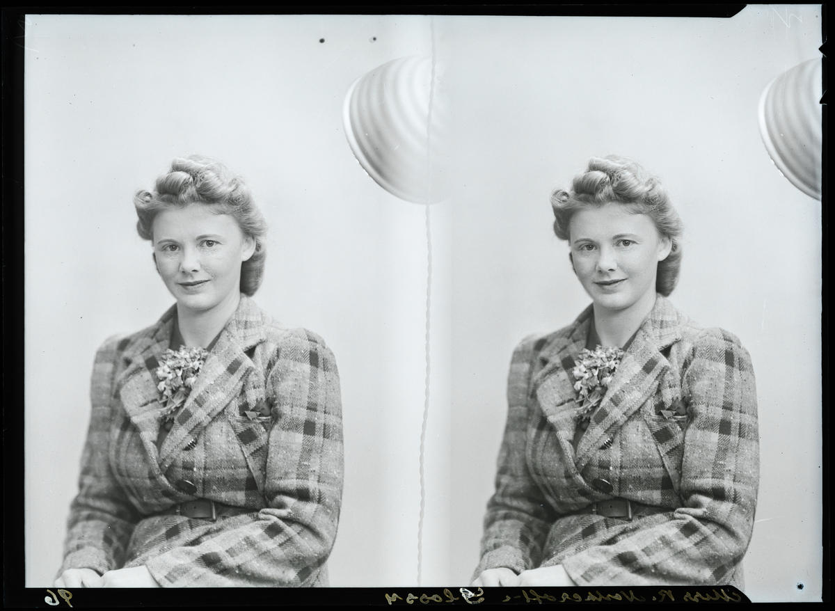 Film Negative: Miss R Northcroft (twin negative) - Canterbury Museum