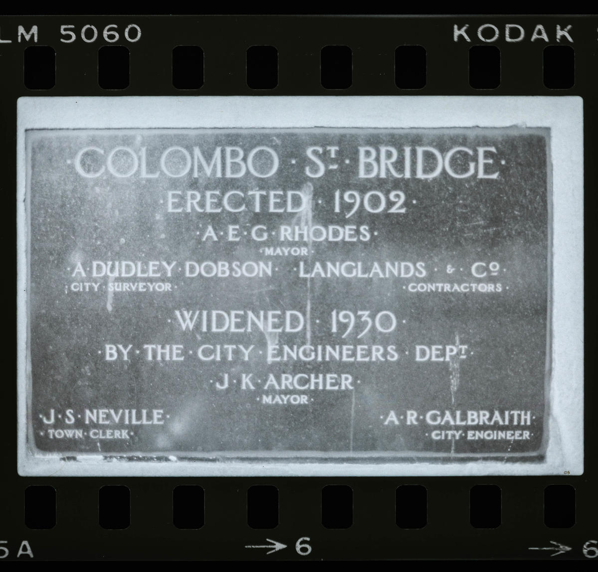 Negative: Colombo Street Bridge - Canterbury Museum
