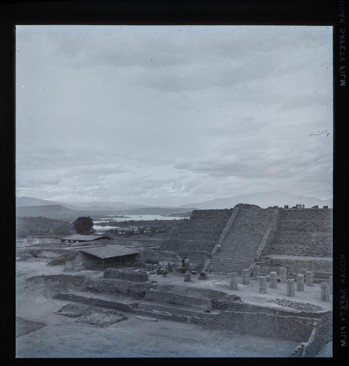 Negative: Stepped monument - Canterbury Museum