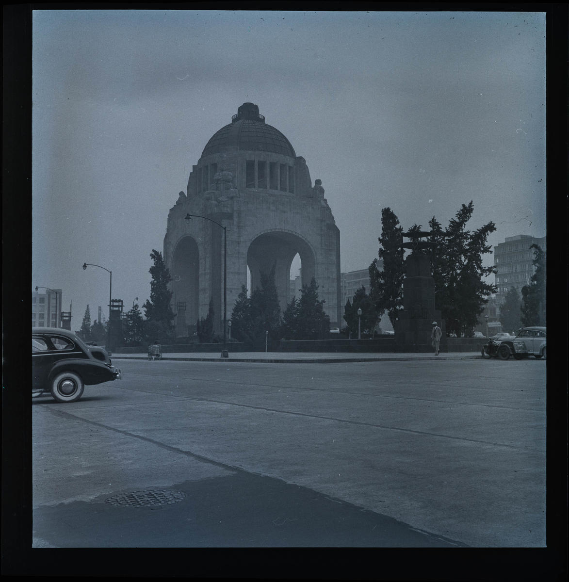 Negative: Domed monument - Canterbury Museum