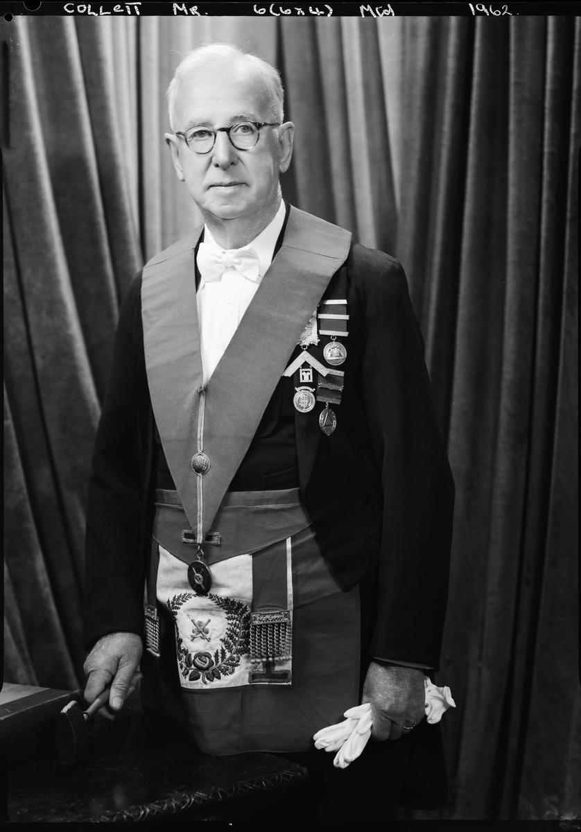 Film negative: Mr Collett, in lodge regalia - Canterbury Museum