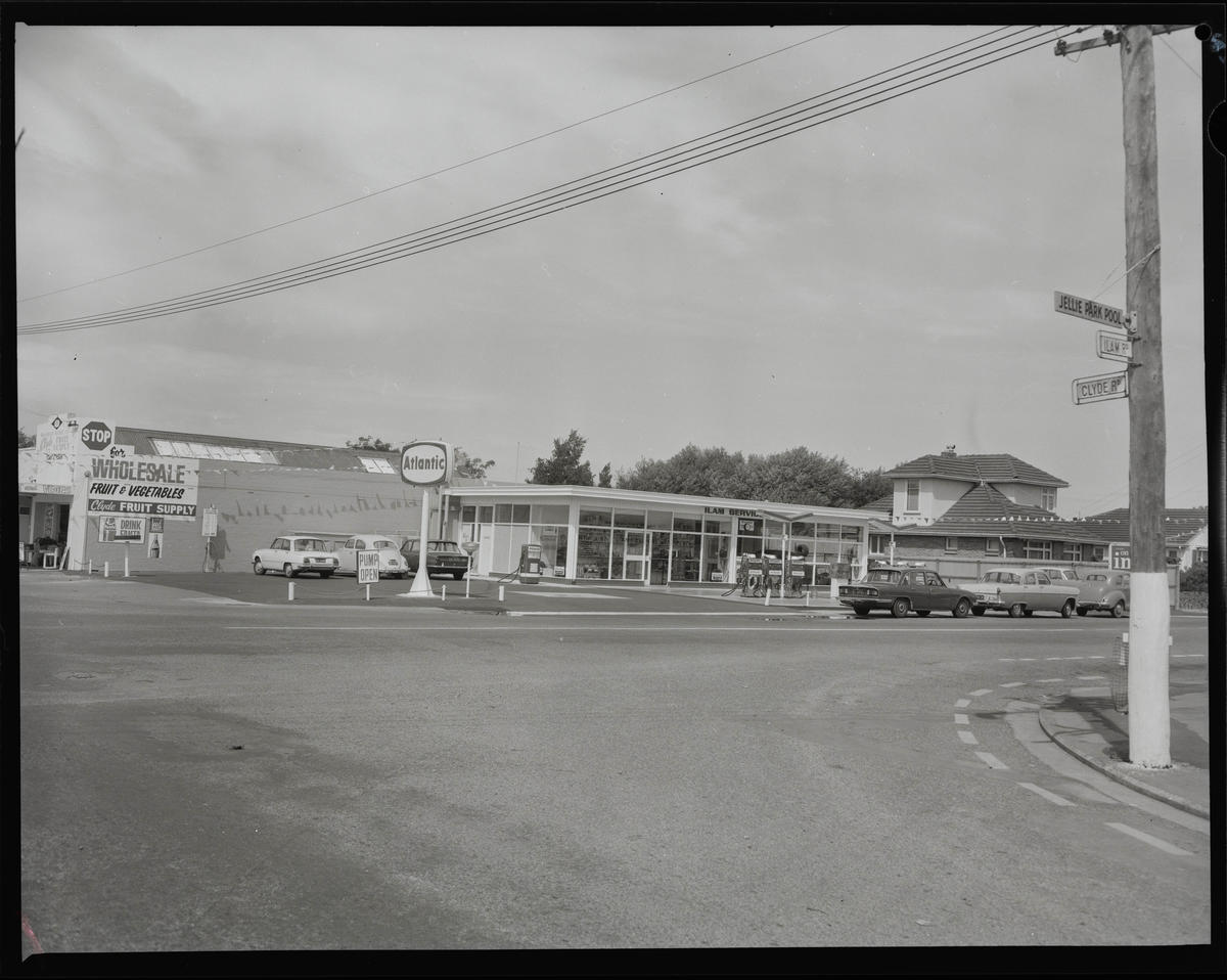 Negative: Service station - Canterbury Museum