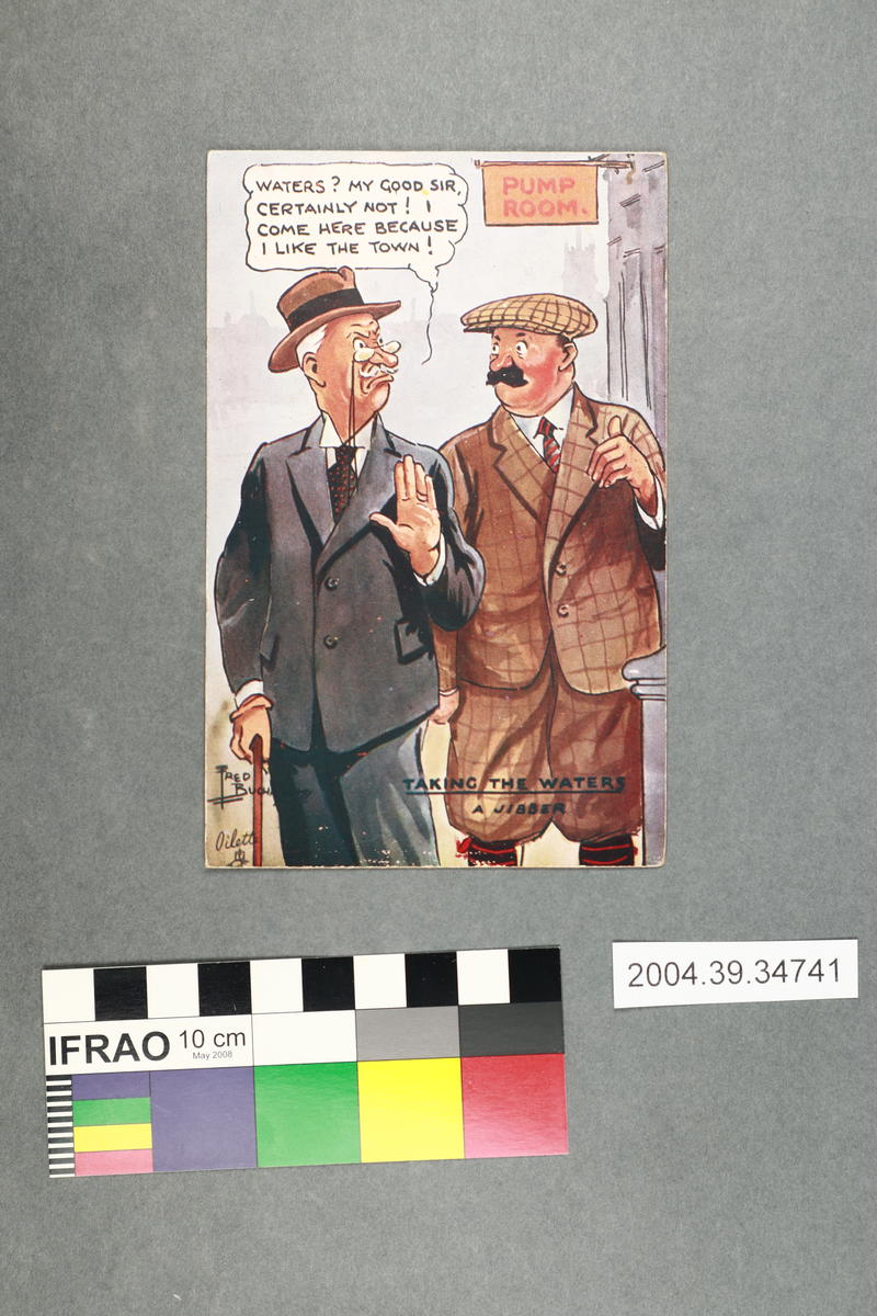 Postcard: Taking the Waters, a Jibber - Canterbury Museum