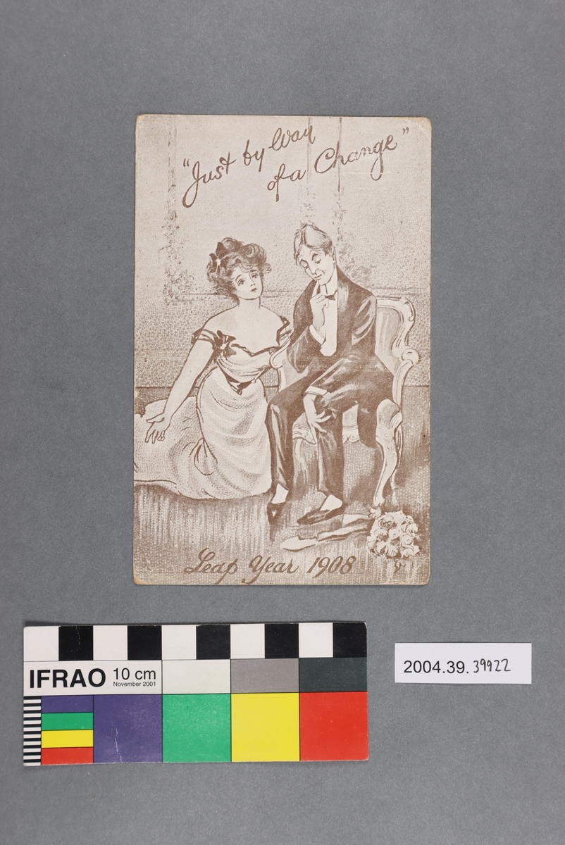 Postcard: Just By Way of a Change, Leap Year 1908 - Canterbury Museum