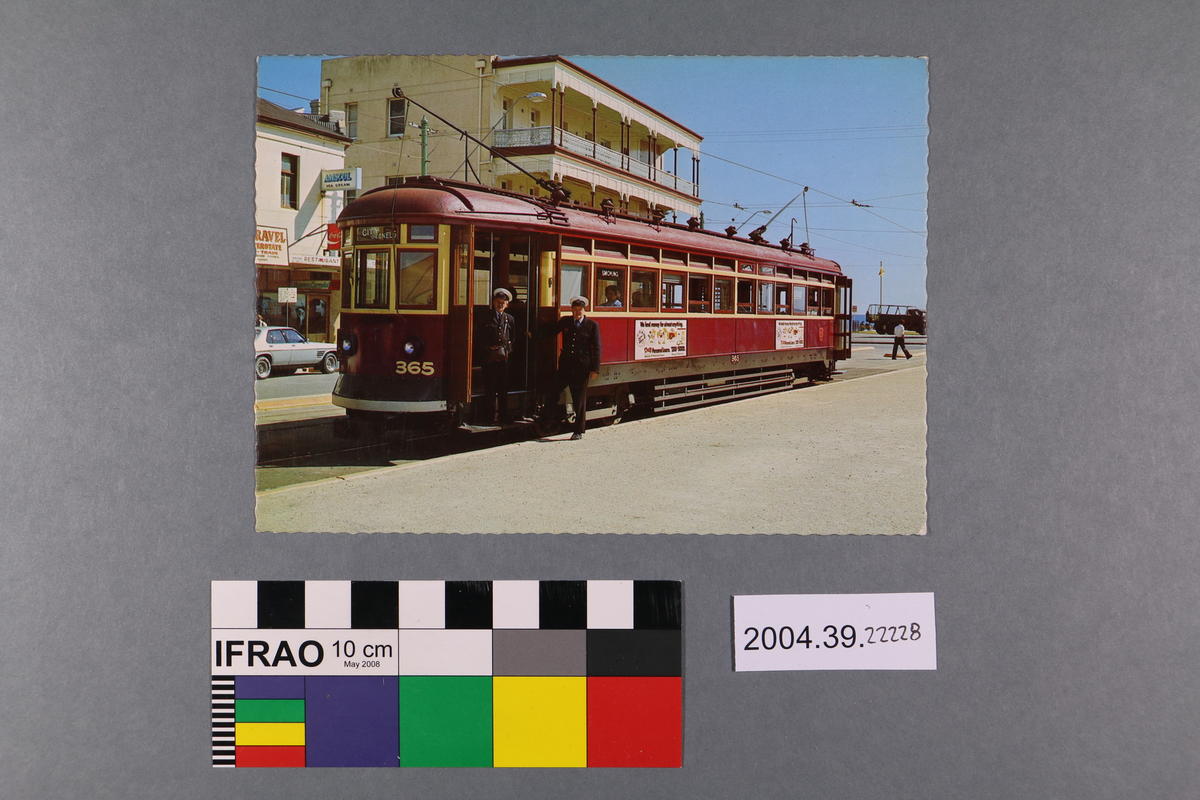 Postcard of an Adelaide tram car at Glenelg, South Australia ...