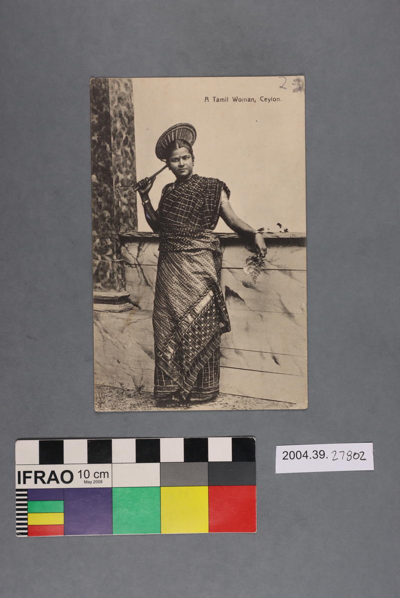 Postcard: A Tamil Woman - Canterbury Museum