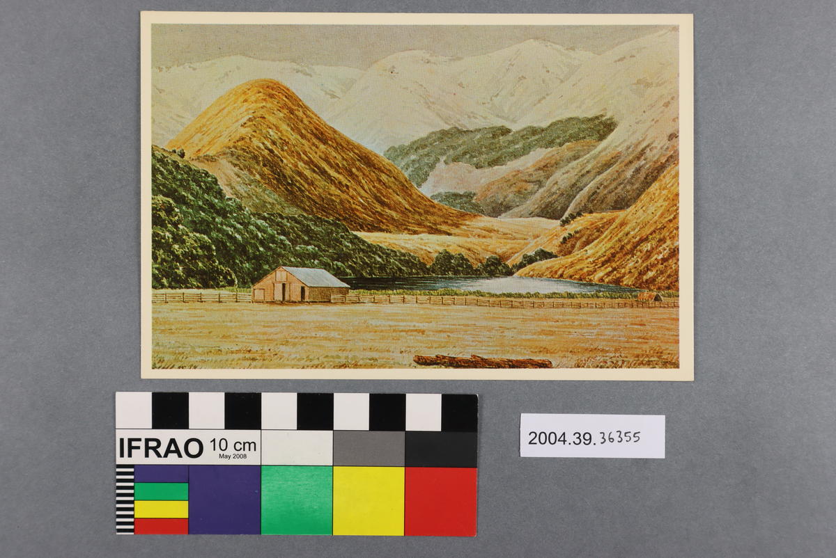 Postcard of Woolshed and Lake Letitia, Mt. White Station - Canterbury ...