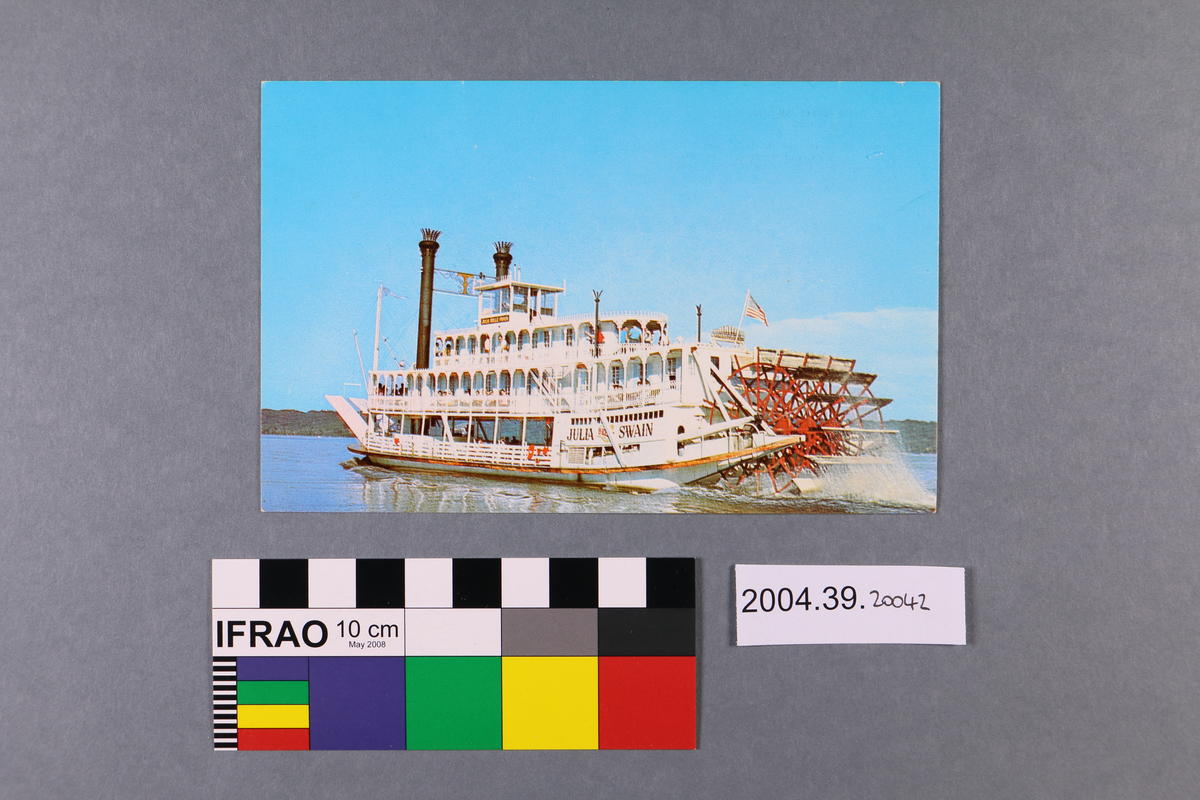 Postcard: SS Julia Belle Swain - Canterbury Museum