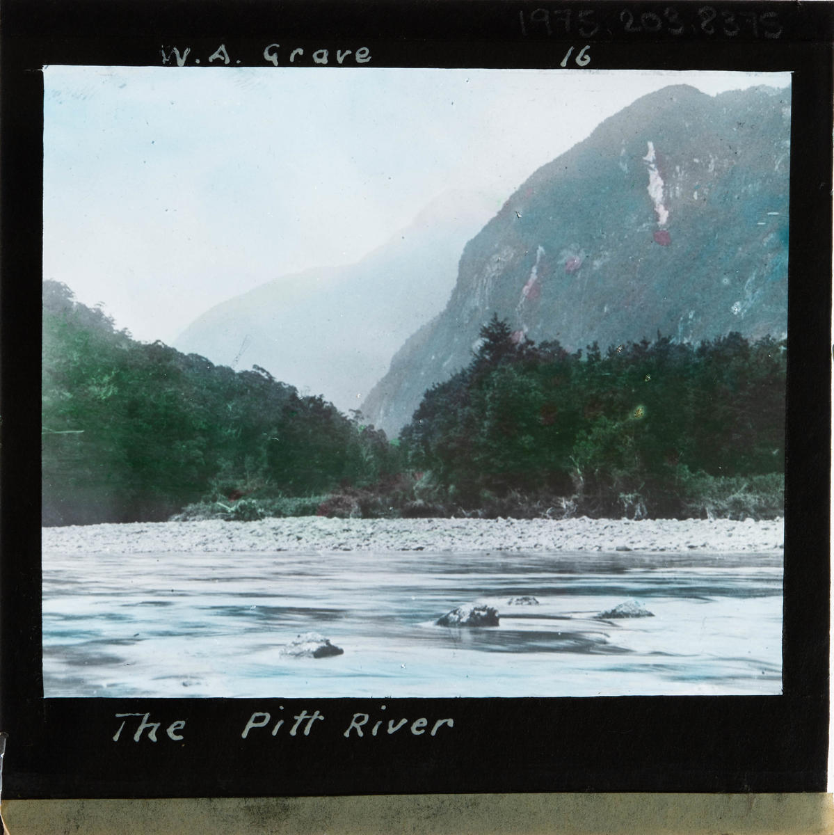 Lantern Slide: Pitt River - Canterbury Museum