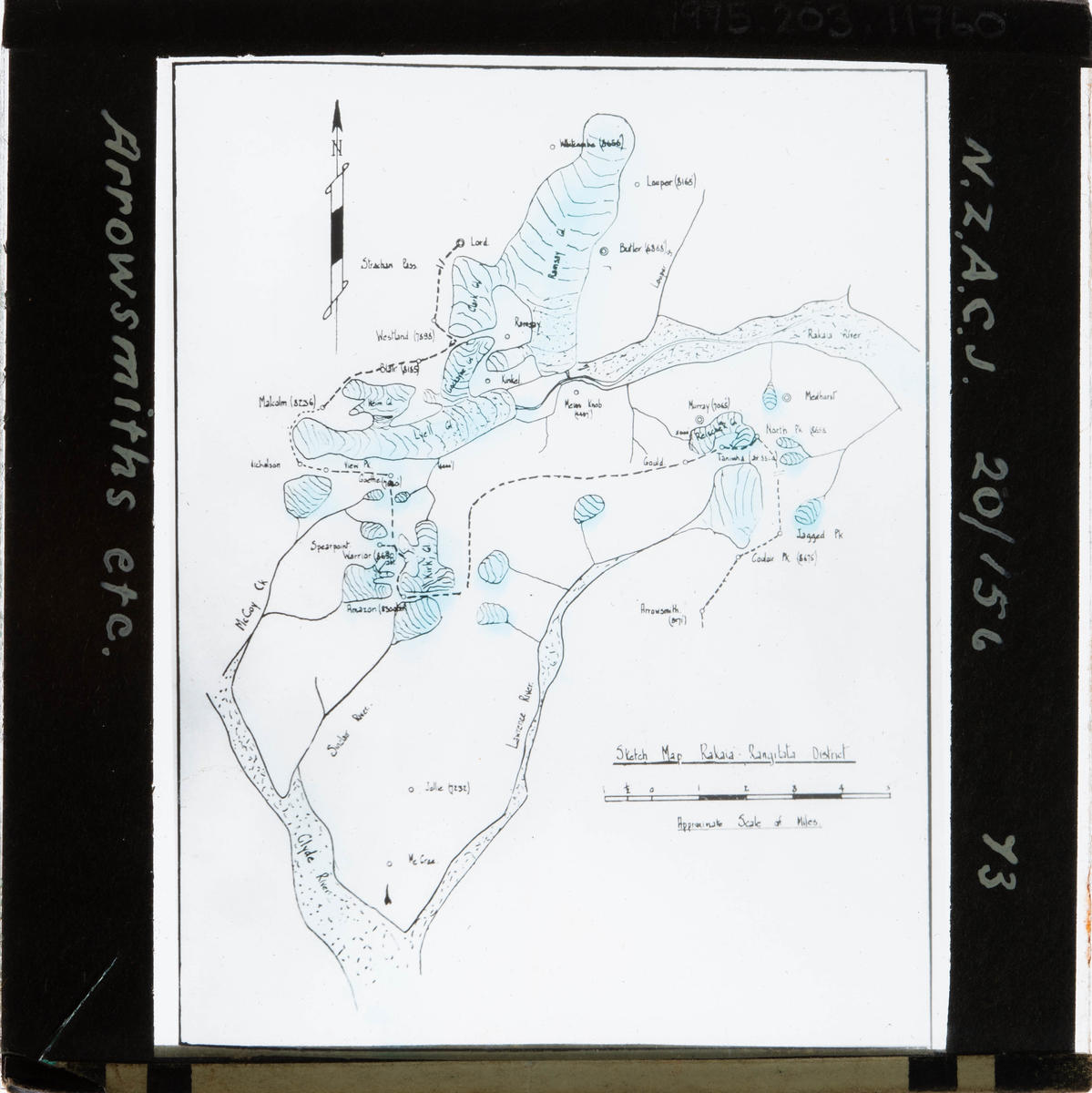 Lantern Slide: Map of Rakaia-Rangitata District - Canterbury Museum
