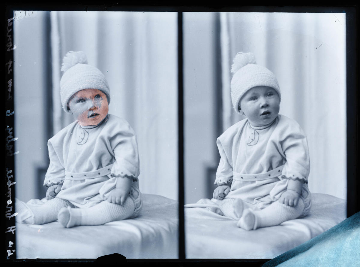 Glass Plate Negative: Mrs H Crombie - baby (twin negative) - Canterbury ...