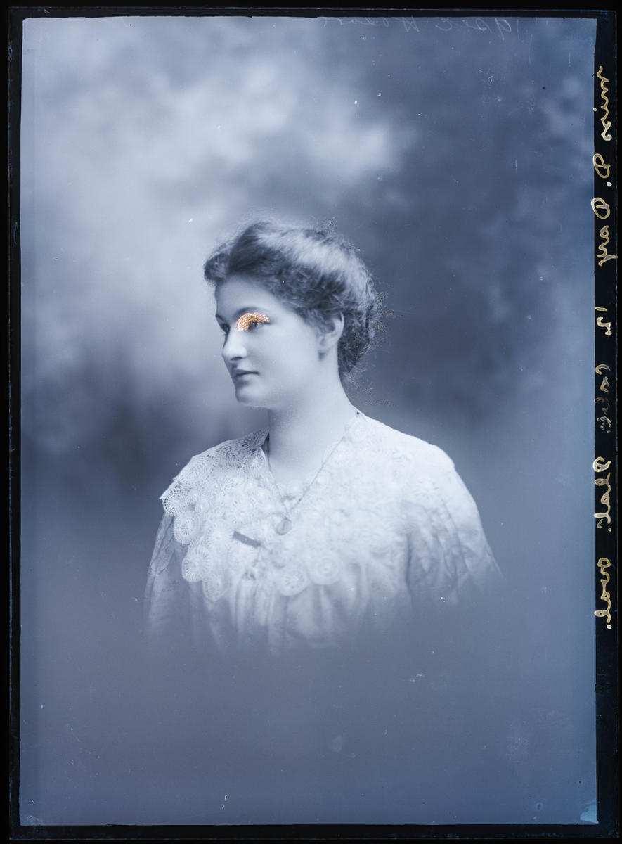 Glass Plate Negative: Miss D Day - Canterbury Museum