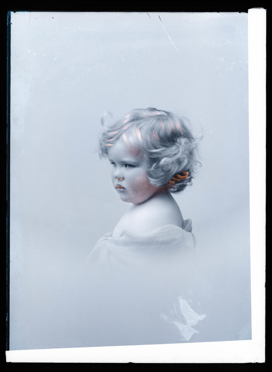 Glass Plate Negative: Little girl - Canterbury Museum