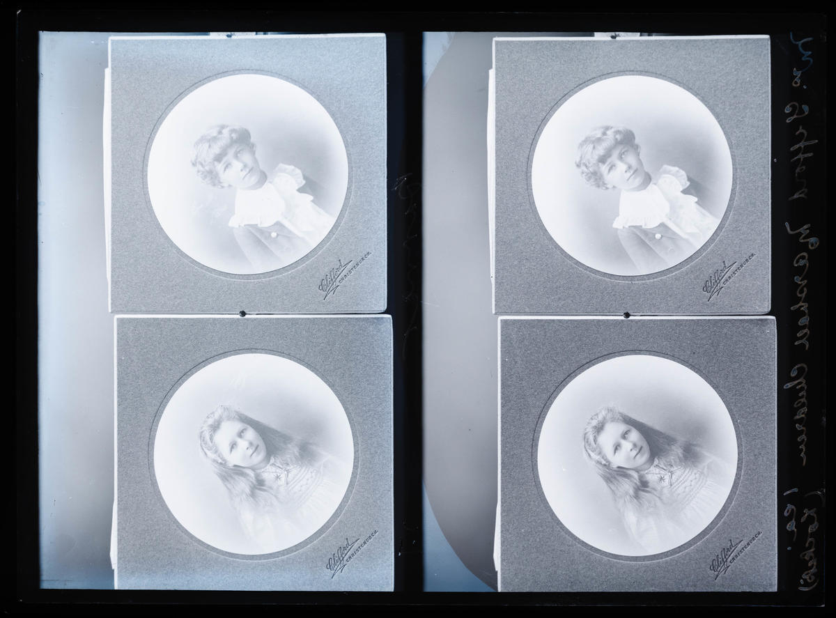 Glass Plate Negative: Two children (copy, twin negative) - Canterbury ...