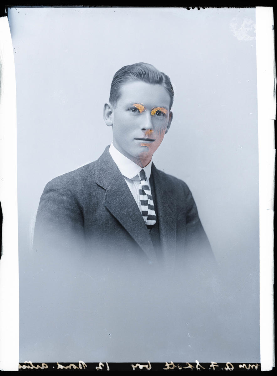 Glass Plate Negative: School boy - Canterbury Museum