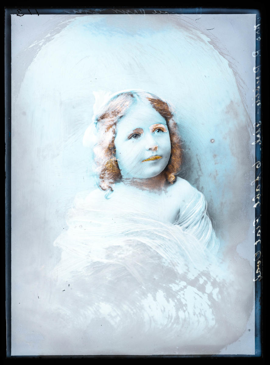 Glass Plate Negative: Young girl - Canterbury Museum