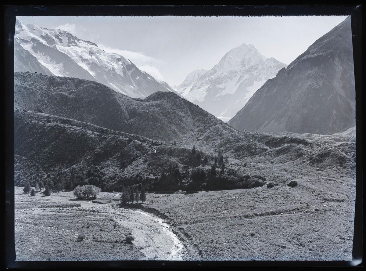 Glass Plate Negative: Hooker Valley, Mount Cook - Canterbury Museum