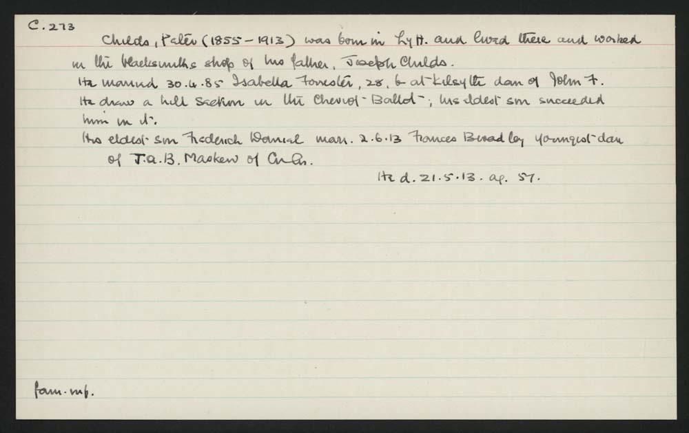 Macdonald Dictionary Record: Peter Childs - Canterbury Museum