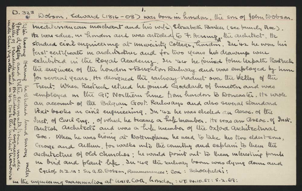 Macdonald Dictionary Record: Edward Dobson - Canterbury Museum