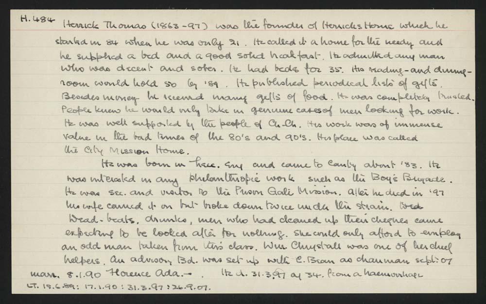Macdonald Dictionary Record: Thomas Herrick - Canterbury Museum