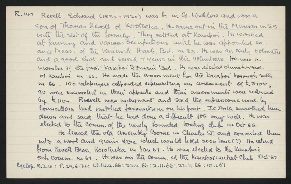 Macdonald Dictionary Record: Edward Revell - Canterbury Museum