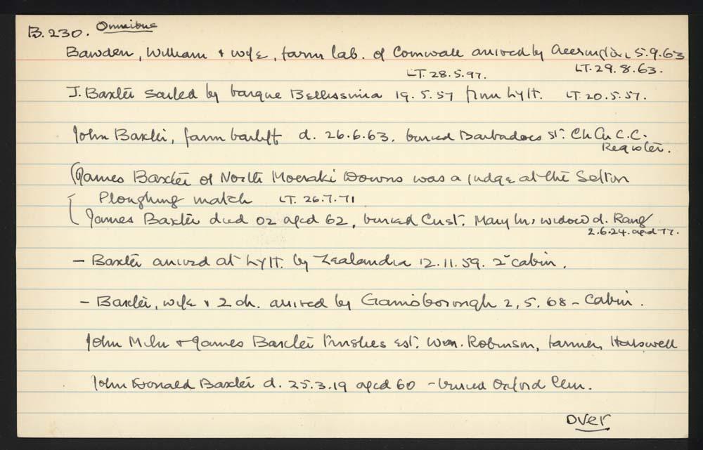 Macdonald Dictionary Record: William Bawden, John Bawden, William Bawden, J Baxter, John Baxter ...