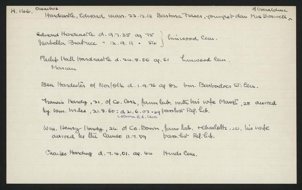 Macdonald Dictionary Record: Edward Hardcastle, Edward Hardcastle ...