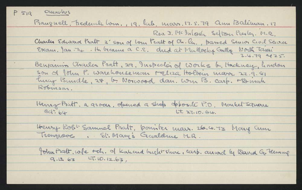 Macdonald Dictionary Record: Charles Edward Pratt, Benjamin Charles Pratt, Henry Pratt, Henry ...
