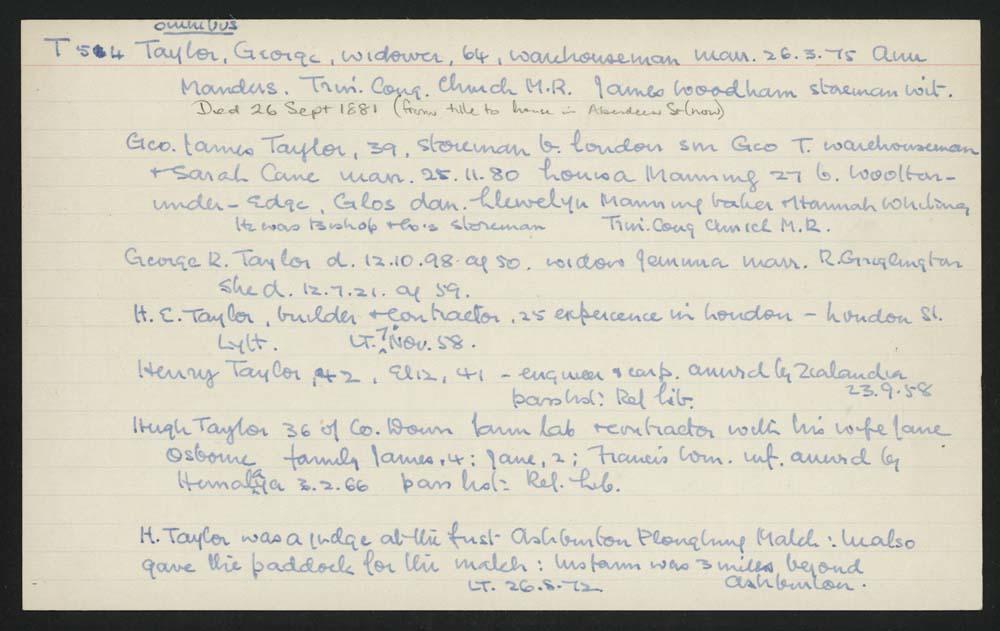 Macdonald Dictionary Record: George Taylor, George James Taylor, George R Taylor, H E Taylor ...
