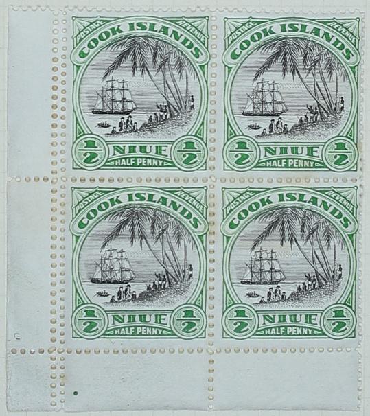 Stamps: Niue and Cook Islands Half Penny - Canterbury Museum