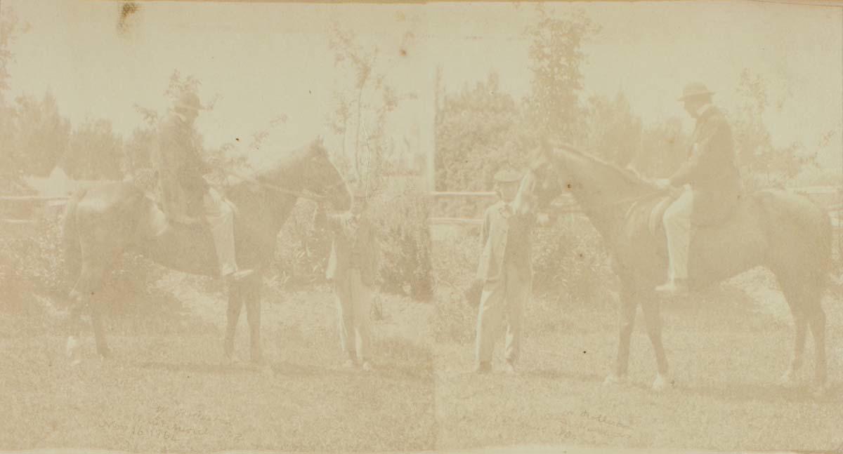Photograph: William Rolleston on Horseback - Canterbury Museum