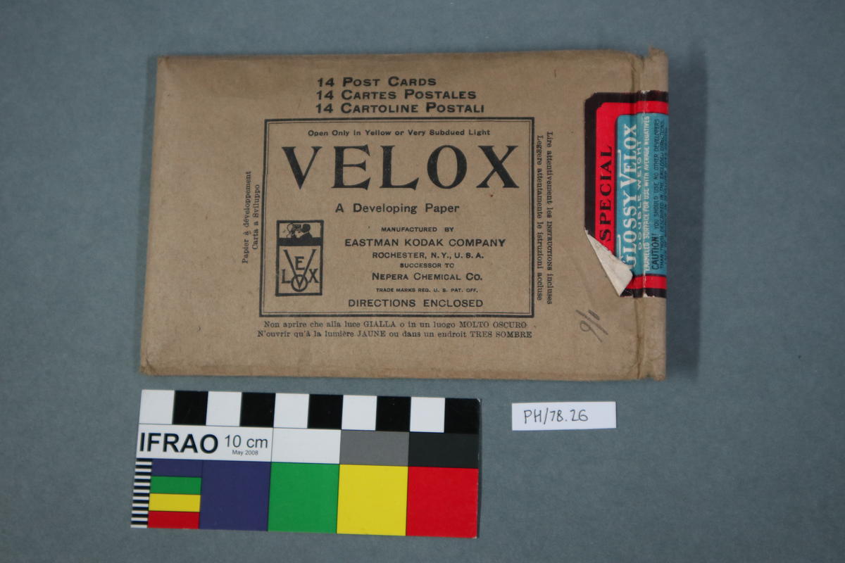 Paper: Velox Postcard Developing - Canterbury Museum